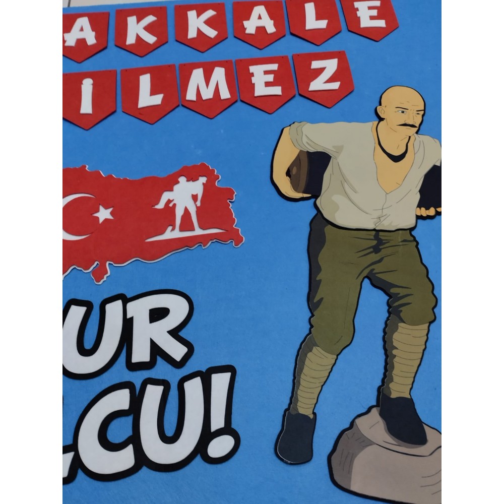 18 Mart Çanakkale Zaferi Keçe Sınıf Panosu Süsleme Paketi
