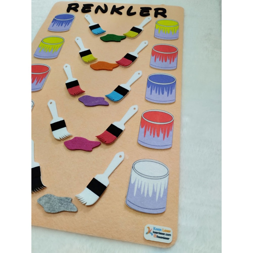 Keçe Renkler Panosu - Ana ve Ara Renkler